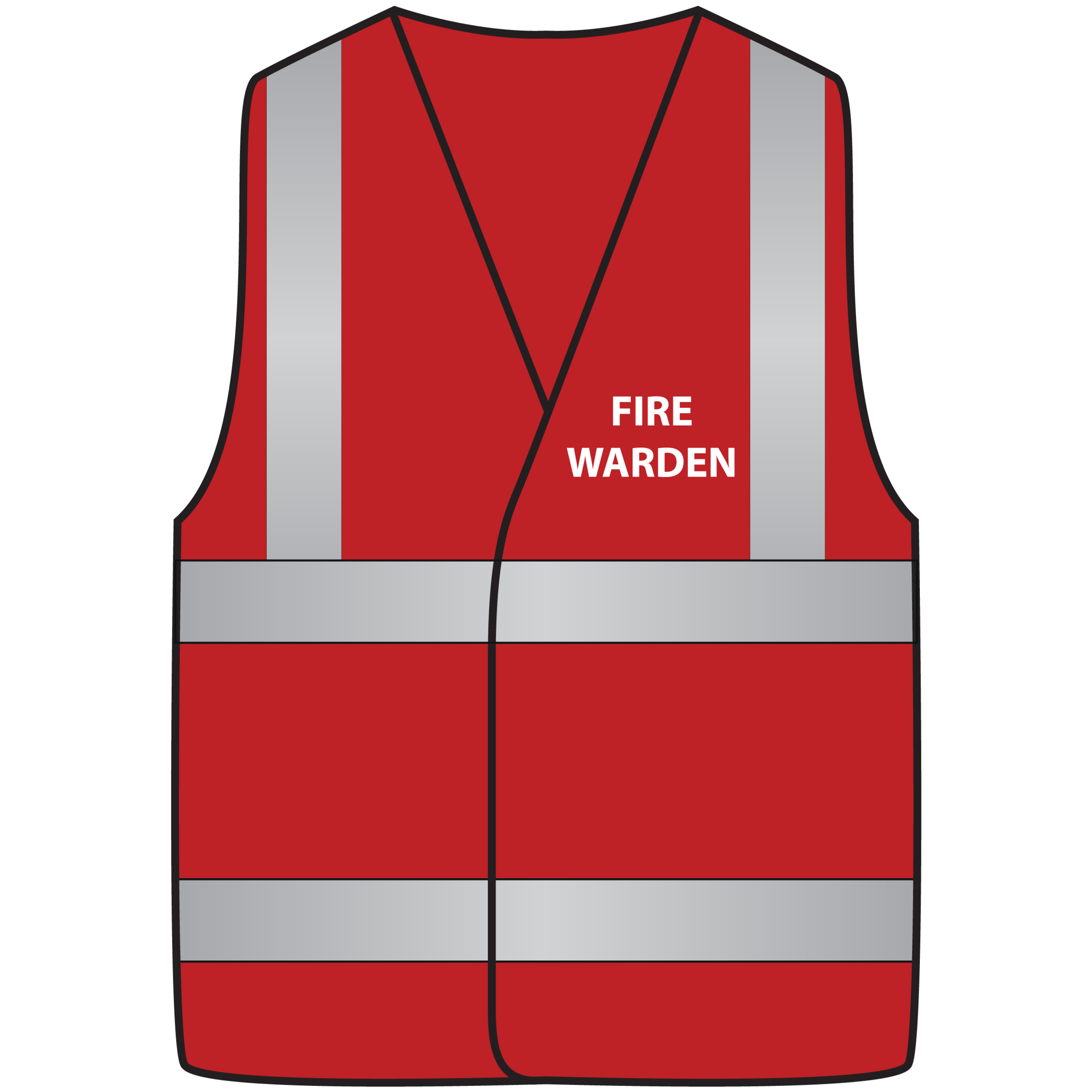 Day Night Safety Vest with Fire Warden Print
