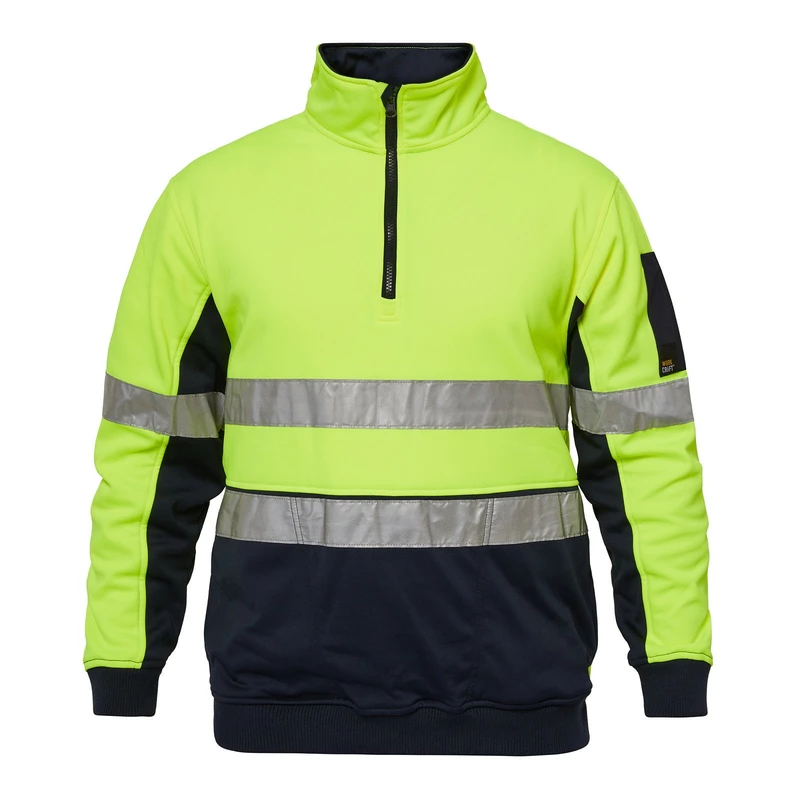 Hi-Vis Half Zip Reflective Pullover | Workcraft | WC-WT8013